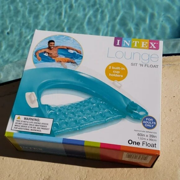 Intex | Other | Intex Adult Pool Lounge Chair Sitnfloat Blue | Poshmark